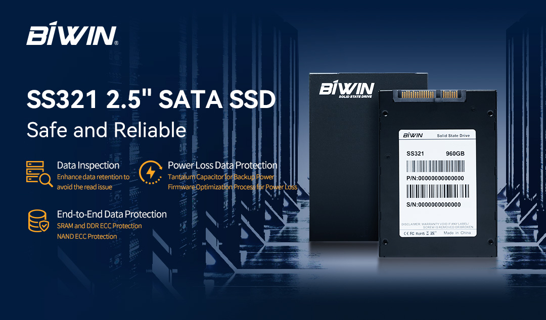 BIWIN SS321 Server SSD for speed, stability, energy efficiency