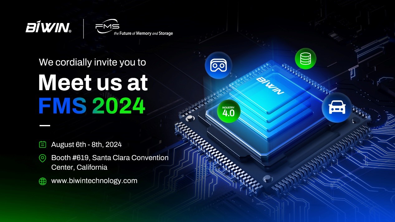 BIWIN is a Platinum Sponsor of FMS 2024 (Future of Memory & Storage)